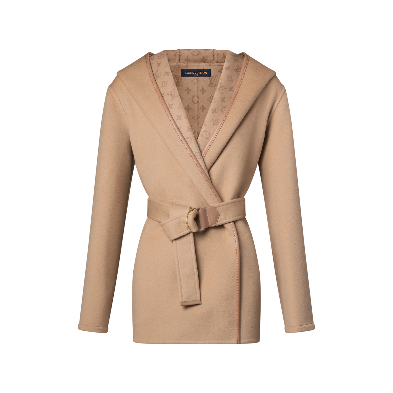 Belted Short Wrap Pea Coat - Luxury Coats and Jackets - Ready to Wear ...