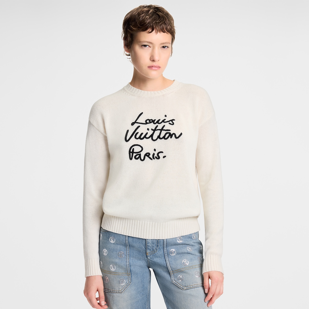 Cursive Signature Pullover - Luxury Knitwear - Ready to Wear | Women ...