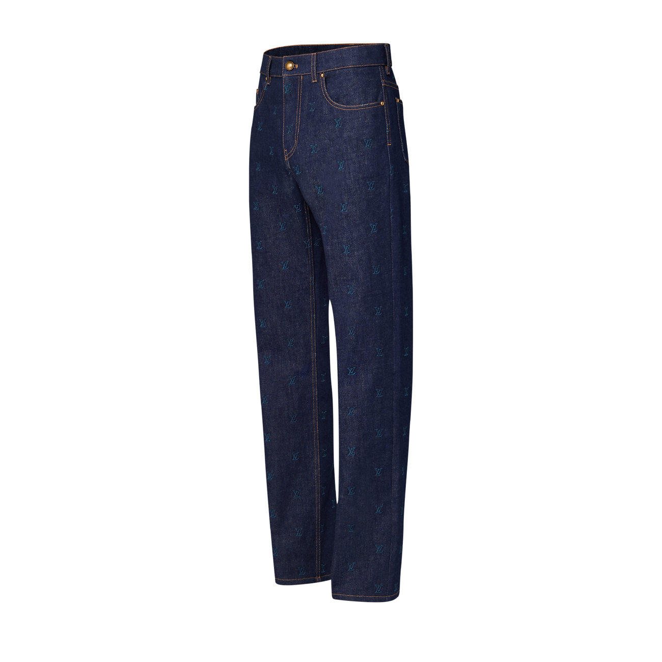 LV Blason Embroidered Denim Pants - Luxury Denim - Ready to Wear | Men ...