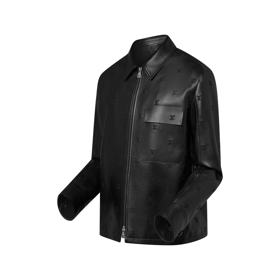 LV Blason Embroidered Leather Overshirt - Luxury Outerwear and Coats ...