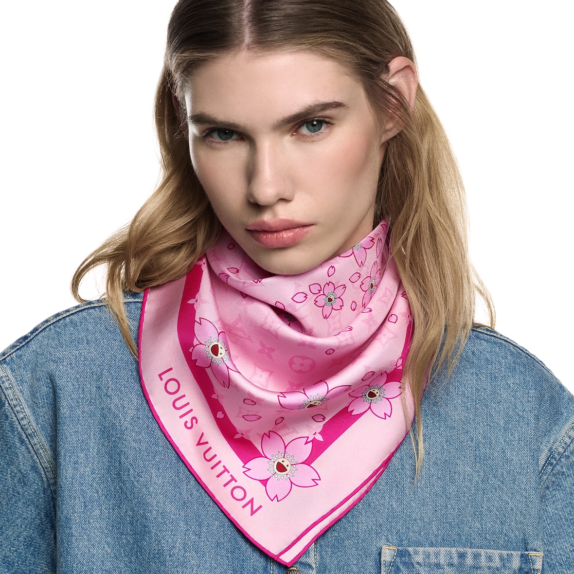 LV x TM Monogram Cherry Blossom Square 70 - Luxury Silk Squares and ...