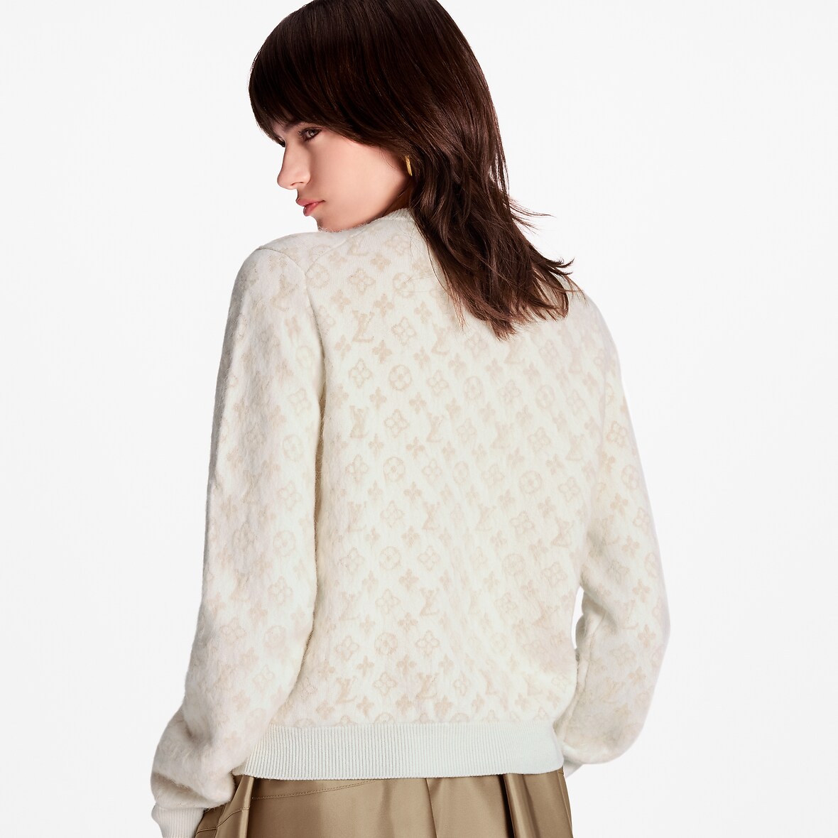 Monogram Brushed Knit Cardigan - Luxury Knitwear - Ready to Wear ...