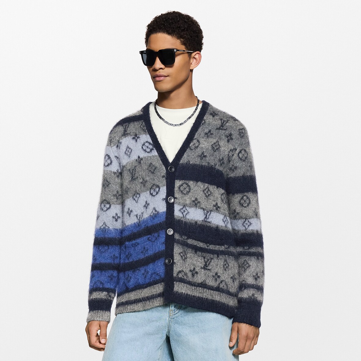 Monogram Mohair Cardigan - Luxury All Ready-To-Wear - Ready to Wear ...