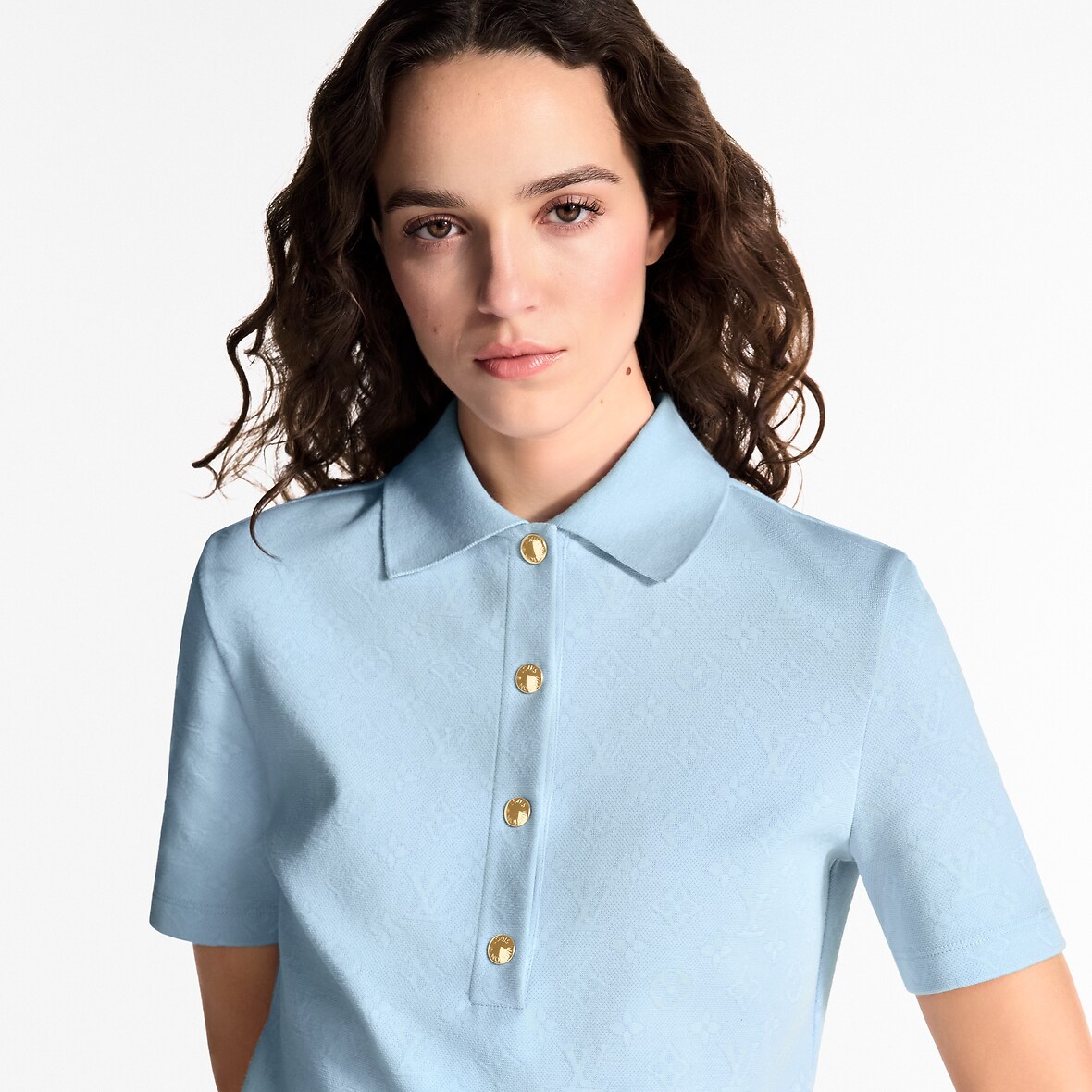 Monogram Piqué Polo Top - Luxury Tops - Ready to Wear | Women 1AHIYI ...