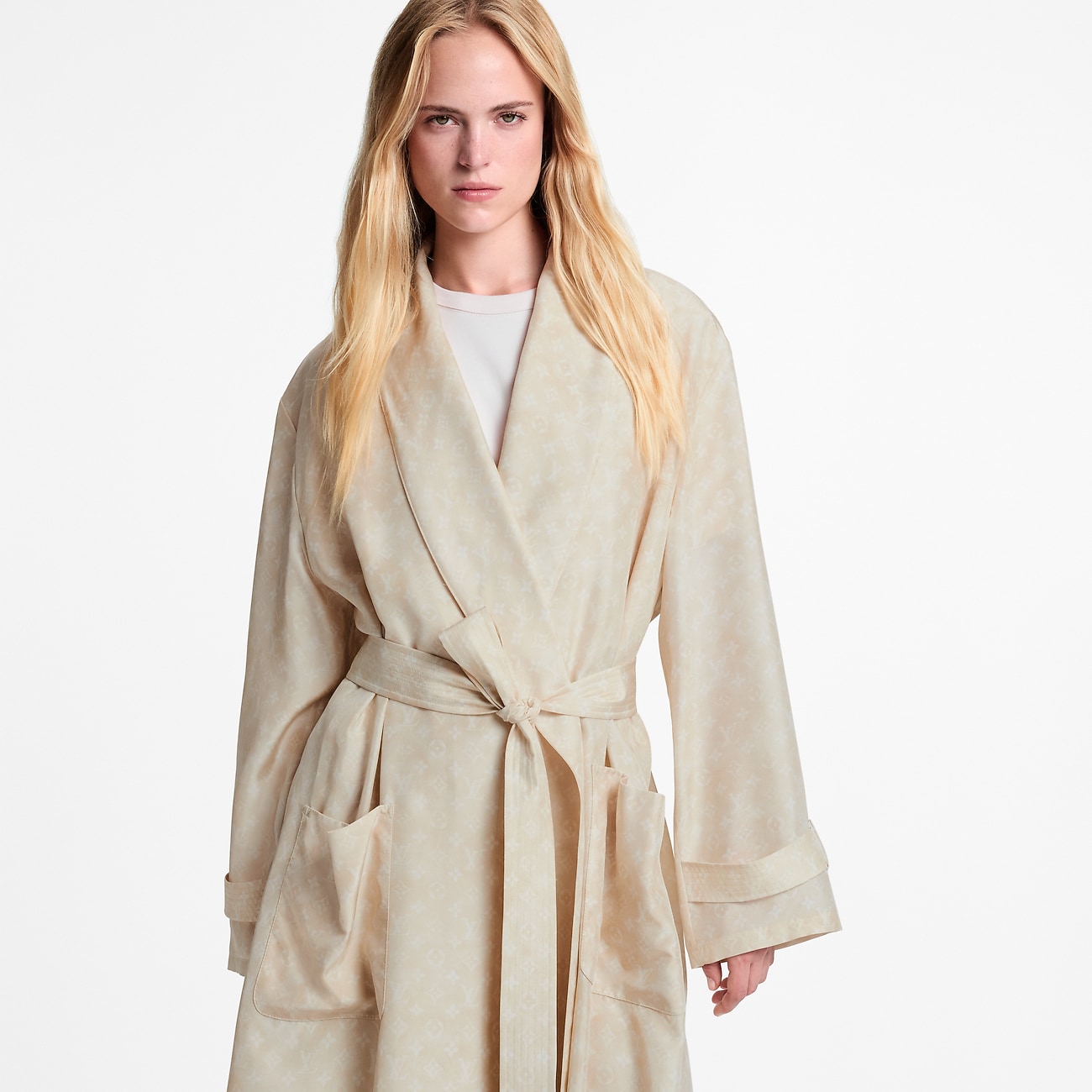 Monogram Silk Light Coat - Luxury Coats and Jackets - Ready to Wear ...