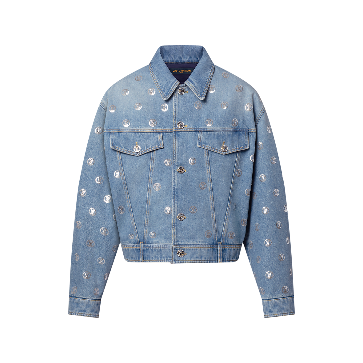 Sequin Signature Denim Jacket - Luxury Coats and Jackets - Ready to ...