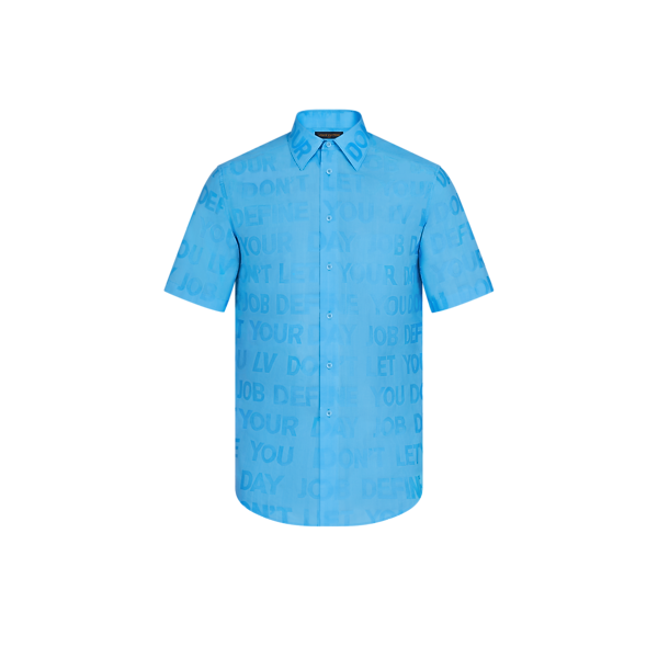 Short-Sleeved Tonal Letters Shirt - Luxury Obs 10 - Discontinued ...